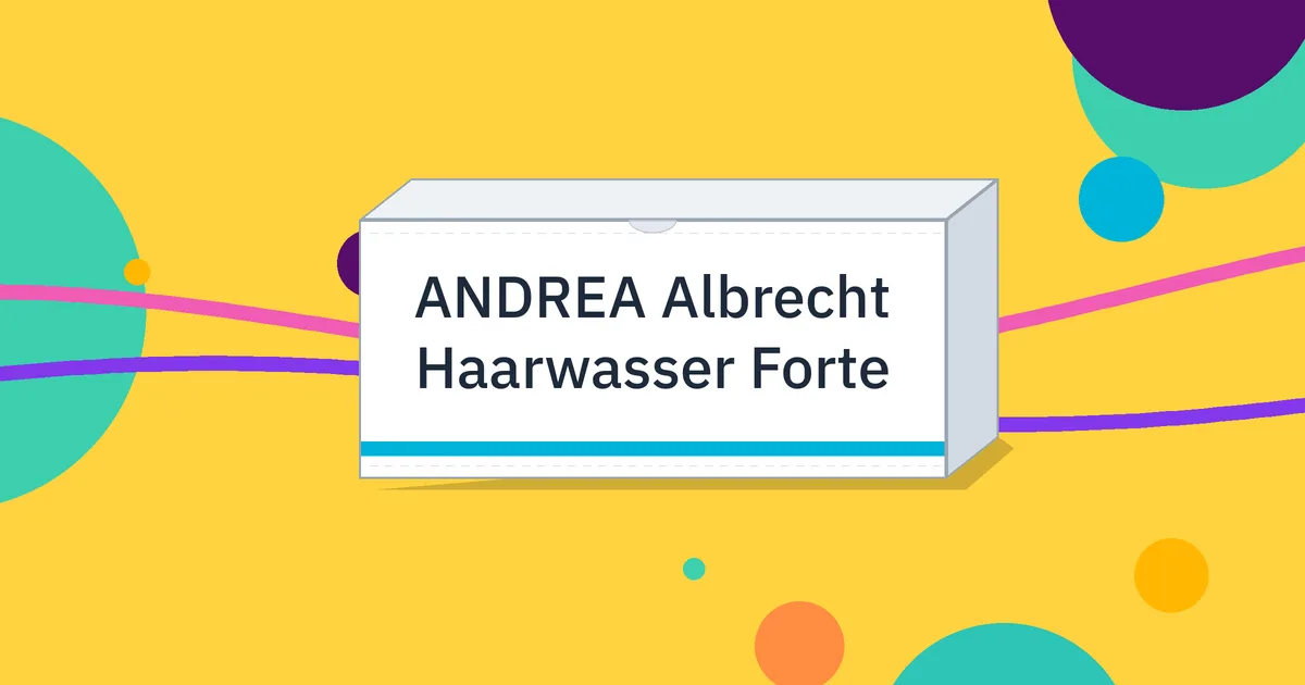 Symbolbild: Packung mit der Aufschrift ANDREA Albrecht Haarwasser Forte (PZN 16131833) – Verfügbarkeit und Bezug in Apotheken in Frankfurt am Main