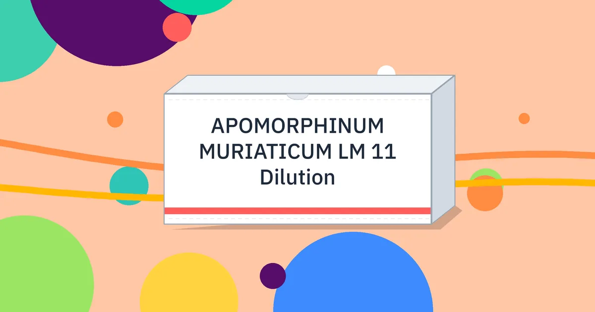 Symbolbild: Packung mit der Aufschrift APOMORPHINUM MURIATICUM LM 11 Dilution (PZN 13381104) – Verfügbarkeit und Bezug in Apotheken in Frankfurt am Main
