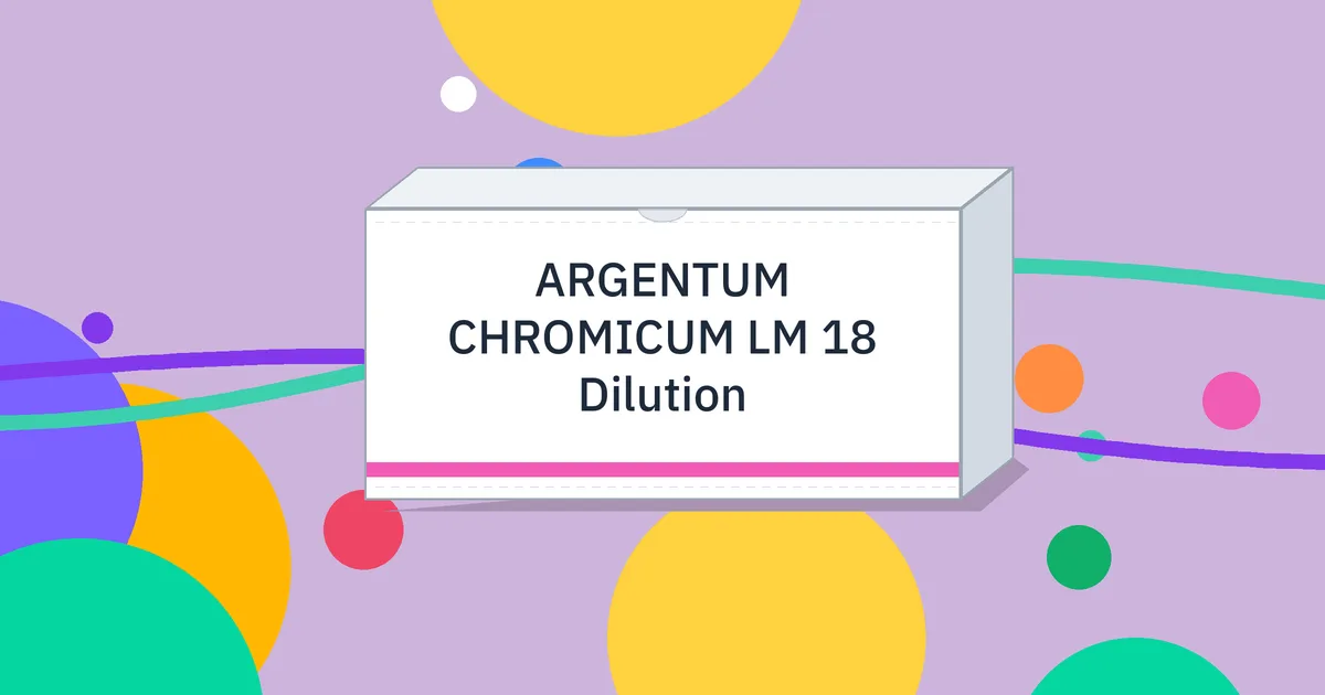 Symbolbild: Packung mit der Aufschrift ARGENTUM CHROMICUM LM 18 Dilution (PZN 13389620) – Verfügbarkeit und Bezug in Apotheken in Frankfurt am Main
