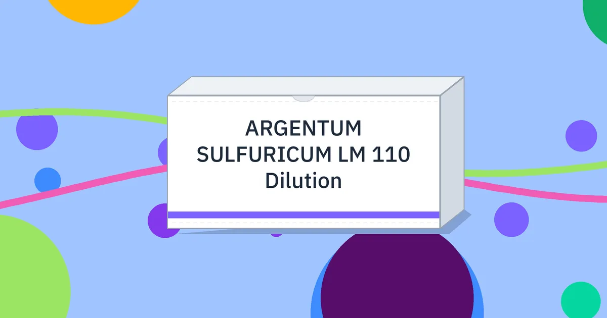 Symbolbild: Packung mit der Aufschrift ARGENTUM SULFURICUM LM 110 Dilution (PZN 12770341) – Verfügbarkeit und Bezug in Apotheken in Frankfurt am Main