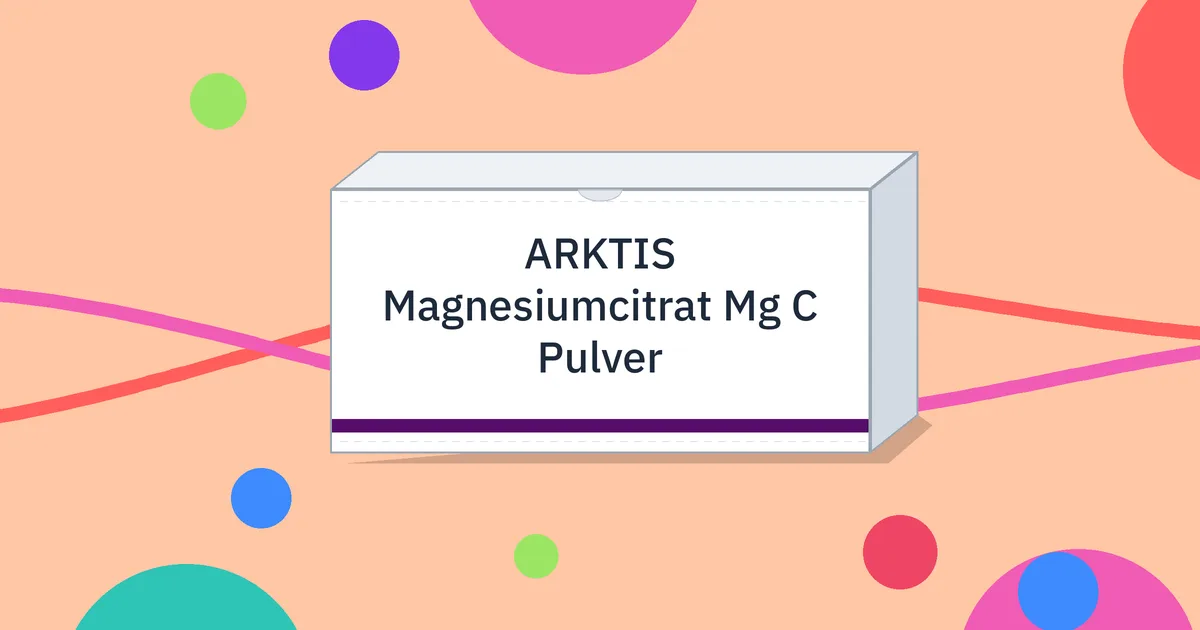 Symbolbild: Packung mit der Aufschrift ARKTIS Magnesiumcitrat Mg C Pulver (PZN 19488866) – Verfügbarkeit und Bezug in Apotheken in Frankfurt am Main