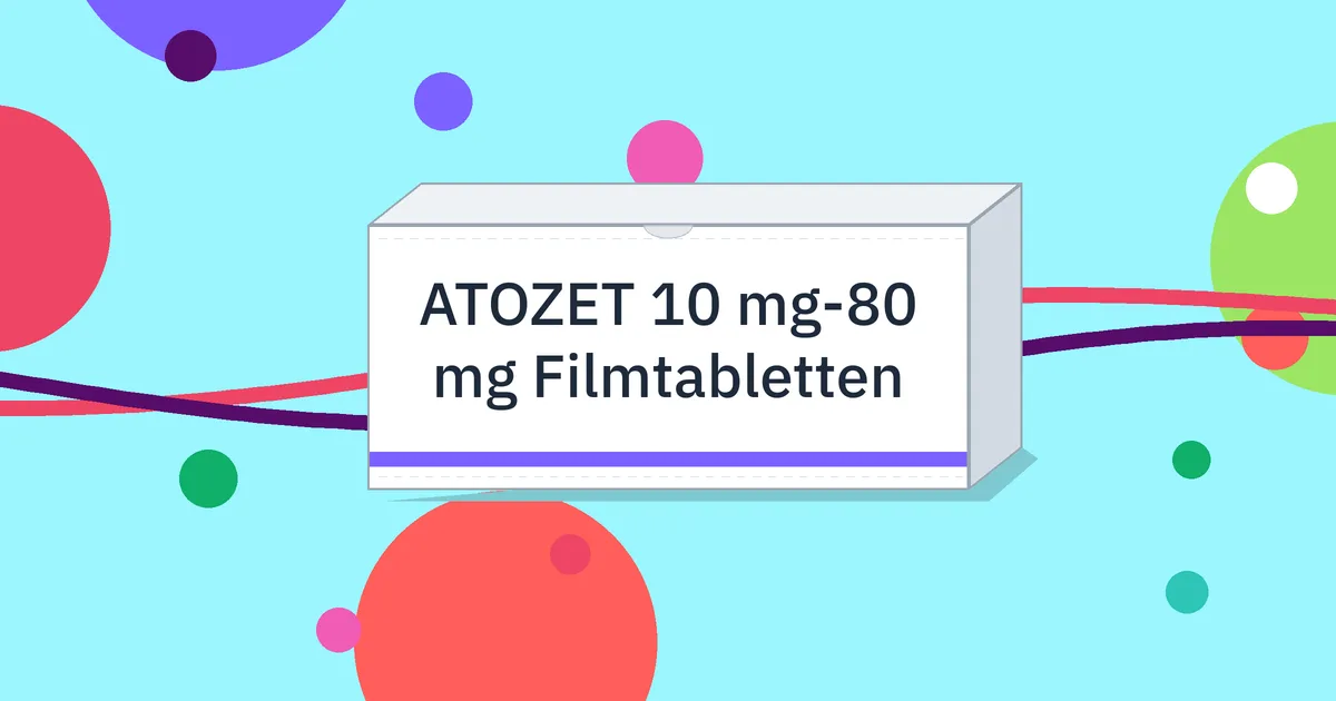 Symbolbild: Packung mit der Aufschrift ATOZET 10 mg-80 mg Filmtabletten (PZN 10538516) – Verfügbarkeit und Bezug in Apotheken in Frankfurt am Main