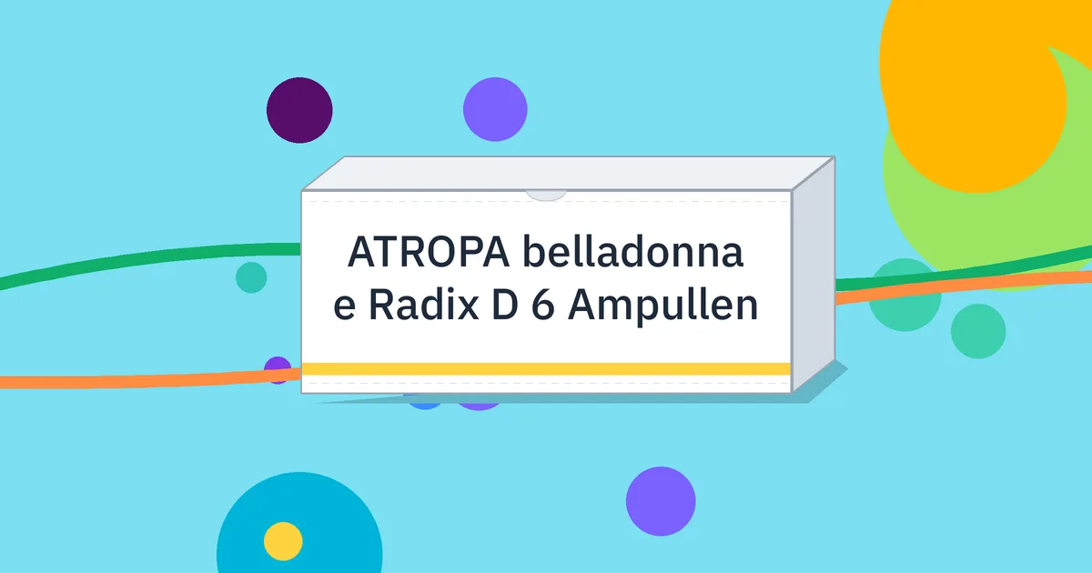 Symbolbild: Packung mit der Aufschrift ATROPA belladonna e Radix D 6 Ampullen (PZN 03155536) – Verfügbarkeit und Bezug in Apotheken in Frankfurt am Main