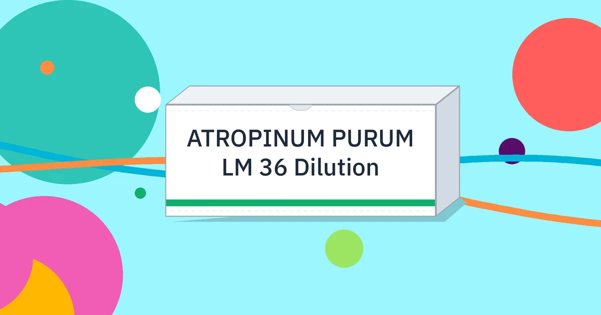 Symbolbild: Packung mit der Aufschrift ATROPINUM PURUM LM 36 Dilution (PZN 12782717) – Verfügbarkeit und Bezug in Apotheken in Frankfurt am Main