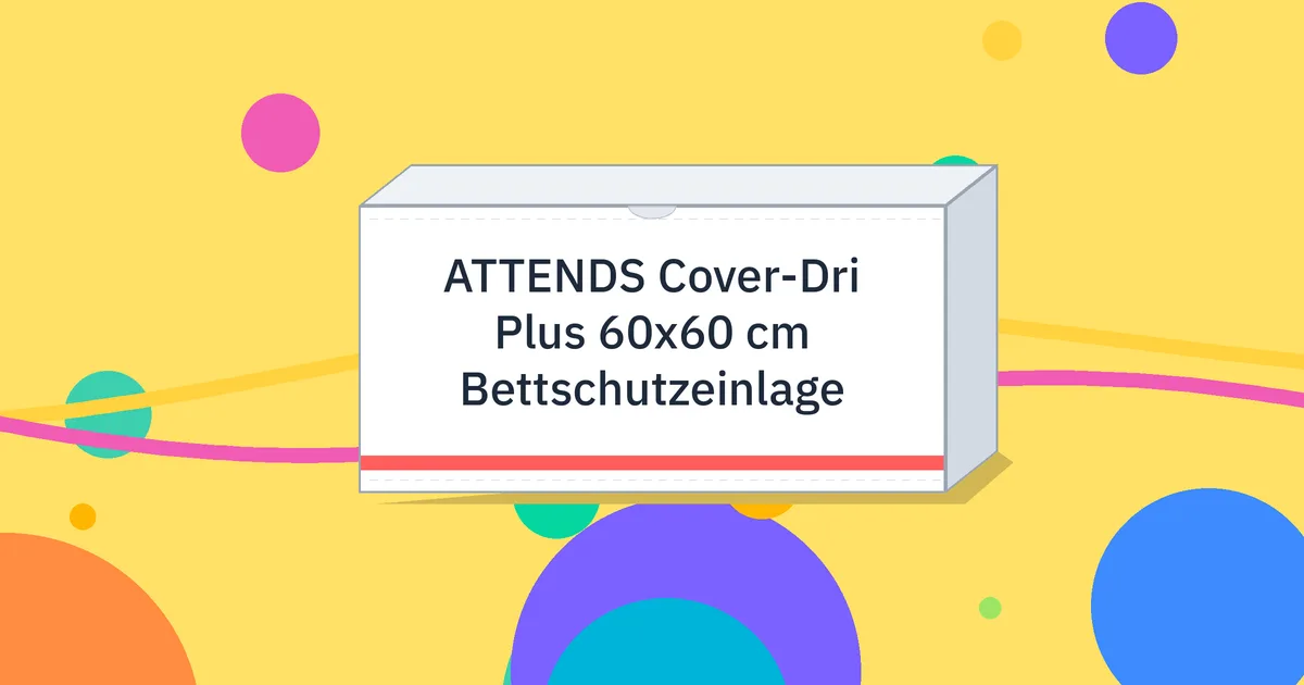 Symbolbild: Packung mit der Aufschrift ATTENDS Cover-Dri Plus 60x60 cm Bettschutzeinlage (PZN 07529117) – Verfügbarkeit und Bezug in Apotheken in Frankfurt am Main