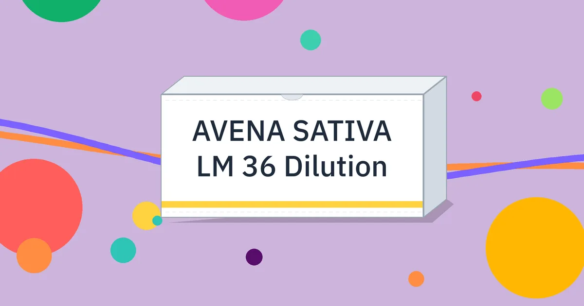 Symbolbild: Packung mit der Aufschrift AVENA SATIVA LM 36 Dilution (PZN 12786980) – Verfügbarkeit und Bezug in Apotheken in Frankfurt am Main