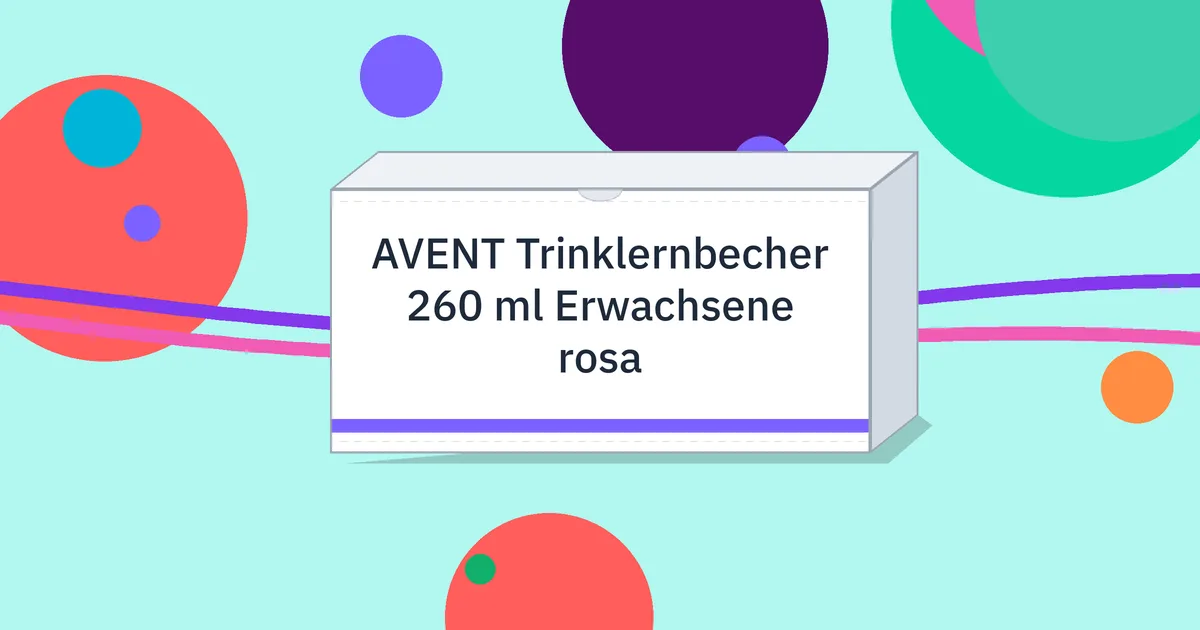 Symbolbild: Packung mit der Aufschrift AVENT Trinklernbecher 260 ml Erwachsene rosa (PZN 10117542) – Verfügbarkeit und Bezug in Apotheken in Frankfurt am Main