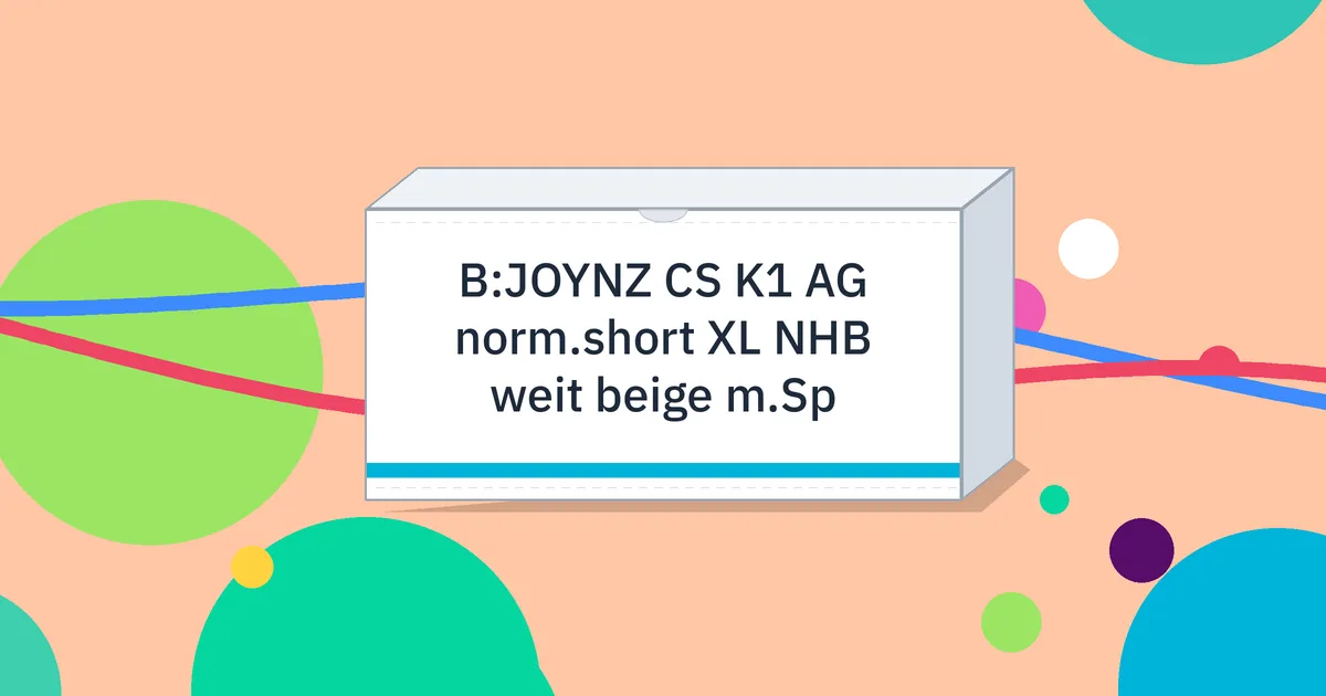Symbolbild: Packung mit der Aufschrift B:JOYNZ CS K1 AG norm.short XL NHB weit beige m.Sp (PZN 20532532) – Verfügbarkeit und Bezug in Apotheken in Frankfurt am Main