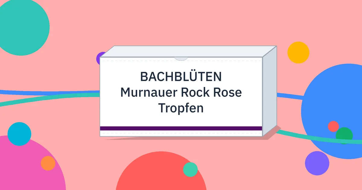 Symbolbild: Packung mit der Aufschrift BACHBLÜTEN Murnauer Rock Rose Tropfen (PZN 07752453) – Verfügbarkeit und Bezug in Apotheken in Frankfurt am Main