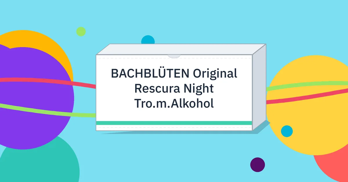 Symbolbild: Packung mit der Aufschrift BACHBLÜTEN Original Rescura Night Tro.m.Alkohol (PZN 16391965) – Verfügbarkeit und Bezug in Apotheken in Frankfurt am Main