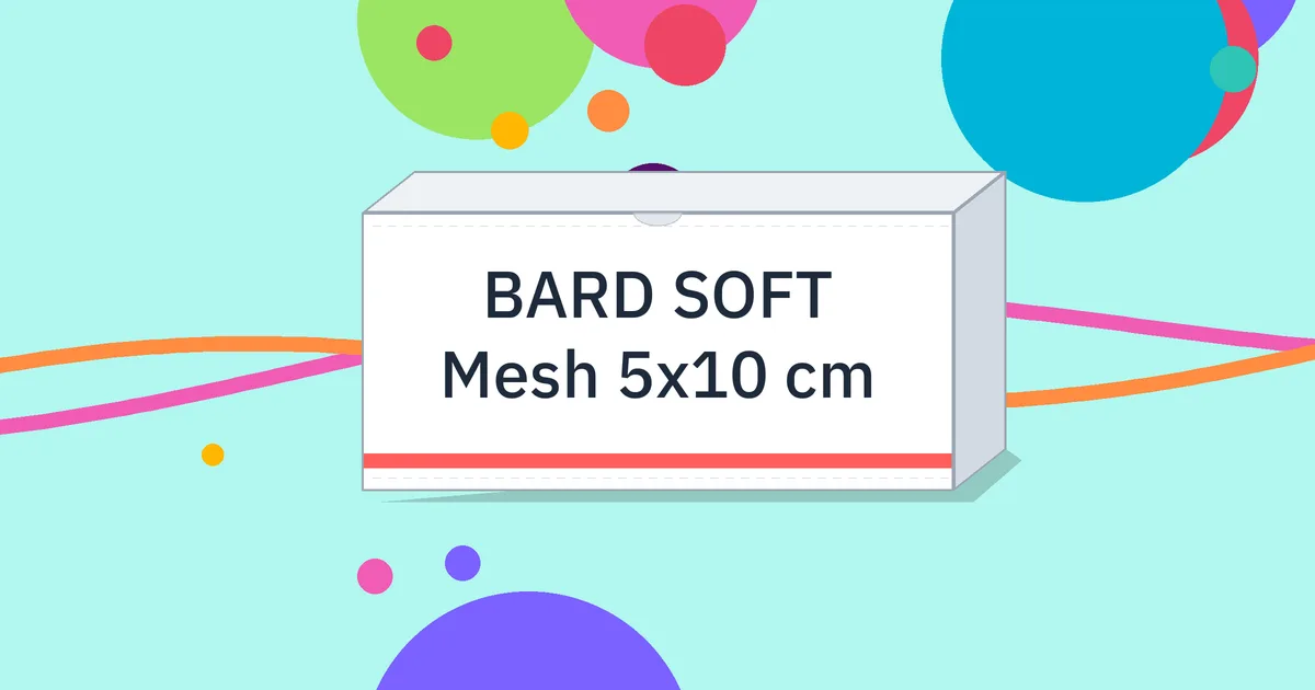 Symbolbild: Packung mit der Aufschrift BARD SOFT Mesh 5x10 cm (PZN 02702290) – Verfügbarkeit und Bezug in Apotheken in Frankfurt am Main
