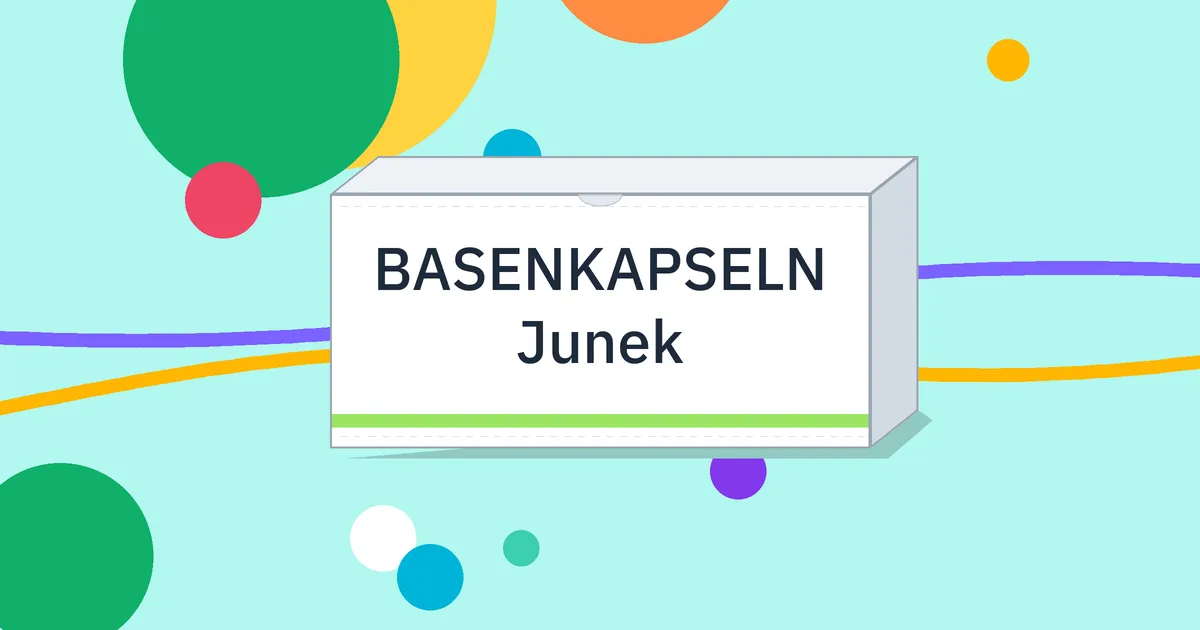 Symbolbild: Packung mit der Aufschrift BASENKAPSELN Junek (PZN 10051412) – Verfügbarkeit und Bezug in Apotheken in Frankfurt am Main