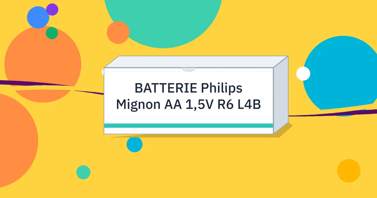 Symbolbild: Packung mit der Aufschrift BATTERIE Philips Mignon AA 1,5V R6 L4B (PZN 08923017) – Verfügbarkeit und Bezug in Apotheken in Frankfurt am Main