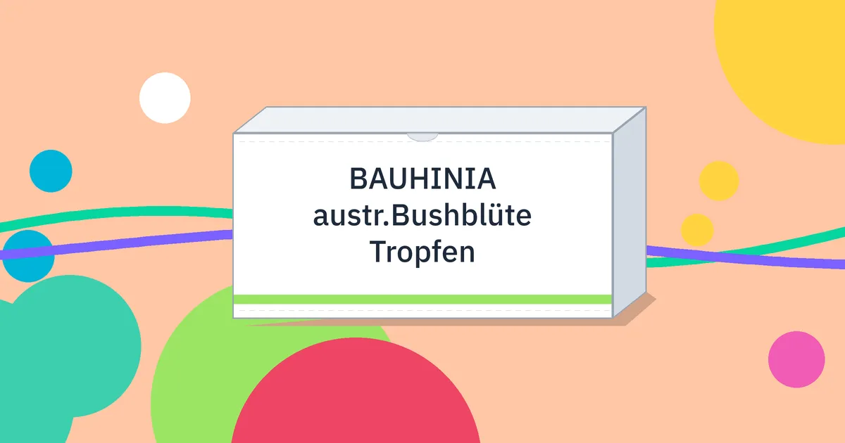 Symbolbild: Packung mit der Aufschrift BAUHINIA austr.Bushblüte Tropfen (PZN 06126311) – Verfügbarkeit und Bezug in Apotheken in Frankfurt am Main
