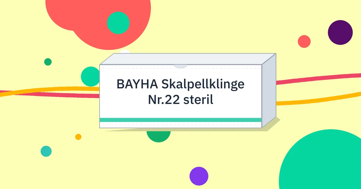 Symbolbild: Packung mit der Aufschrift BAYHA Skalpellklinge Nr.22 steril (PZN 13928034) – Verfügbarkeit und Bezug in Apotheken in Frankfurt am Main