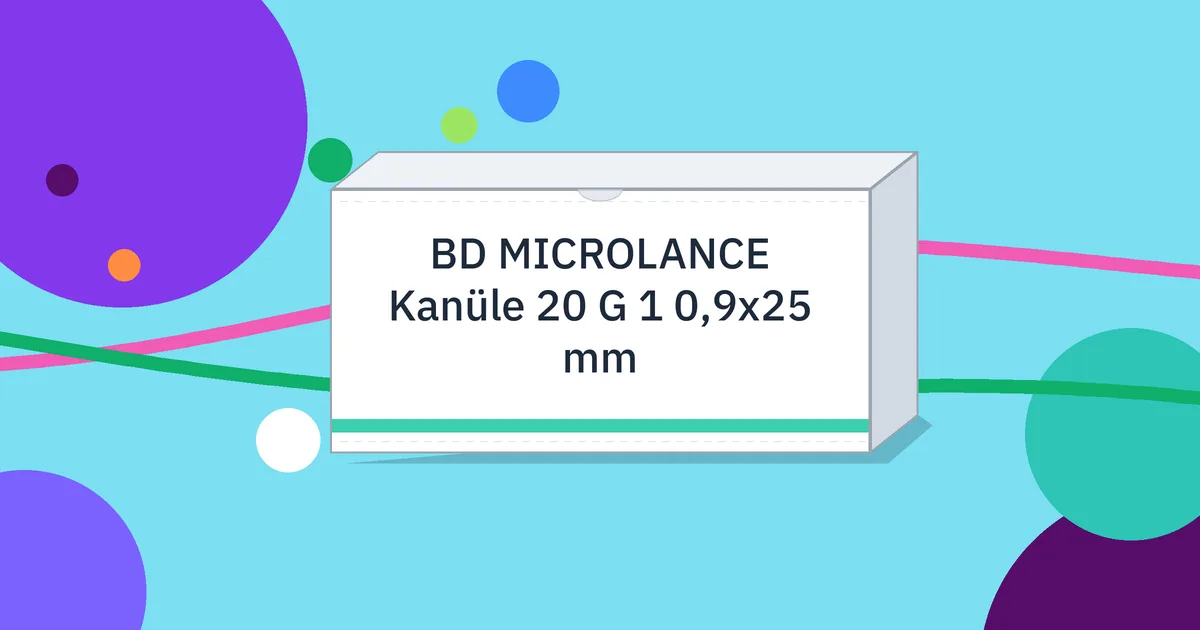 Symbolbild: Packung mit der Aufschrift BD MICROLANCE Kanüle 20 G 1 0,9x25 mm (PZN 16016339) – Verfügbarkeit und Bezug in Apotheken in Frankfurt am Main