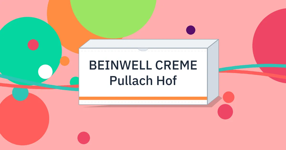 Symbolbild: Packung mit der Aufschrift BEINWELL CREME Pullach Hof (PZN 18661908) – Verfügbarkeit und Bezug in Apotheken in Frankfurt am Main