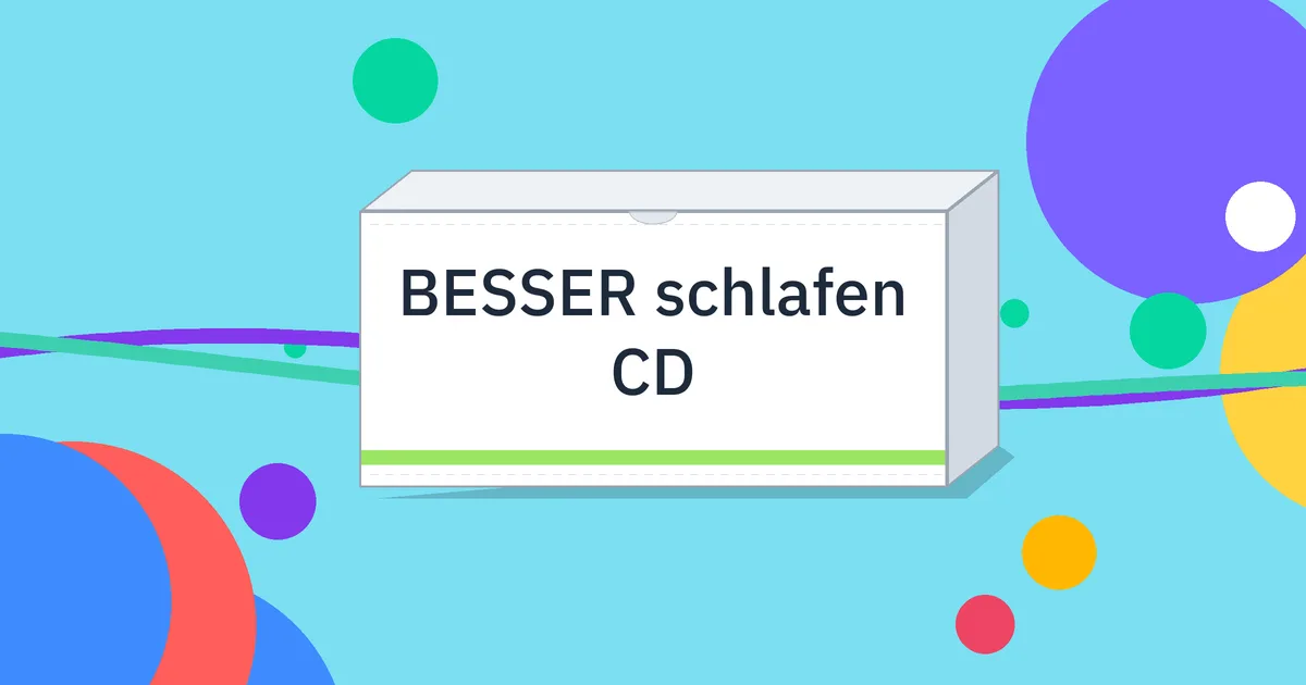 Symbolbild: Packung mit der Aufschrift BESSER schlafen CD (PZN 05392358) – Verfügbarkeit und Bezug in Apotheken in Frankfurt am Main