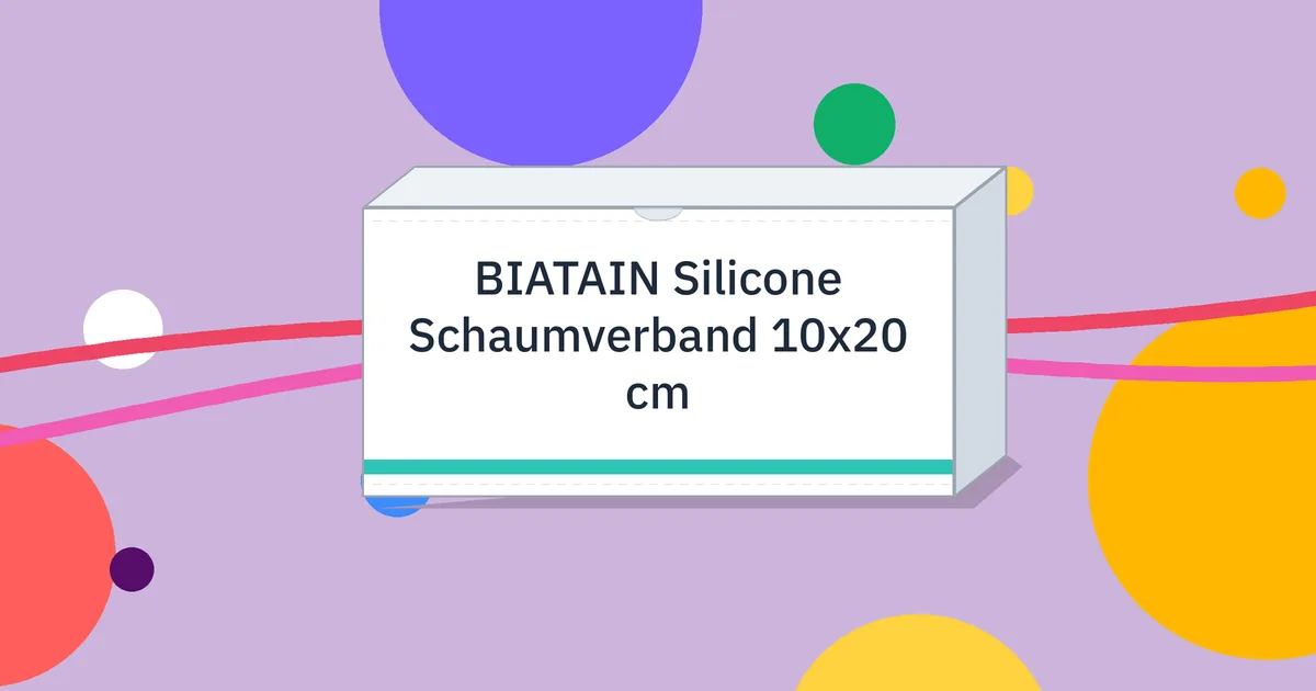 Symbolbild: Packung mit der Aufschrift BIATAIN Silicone Schaumverband 10x20 cm (PZN 19636321) – Verfügbarkeit und Bezug in Apotheken in Frankfurt am Main