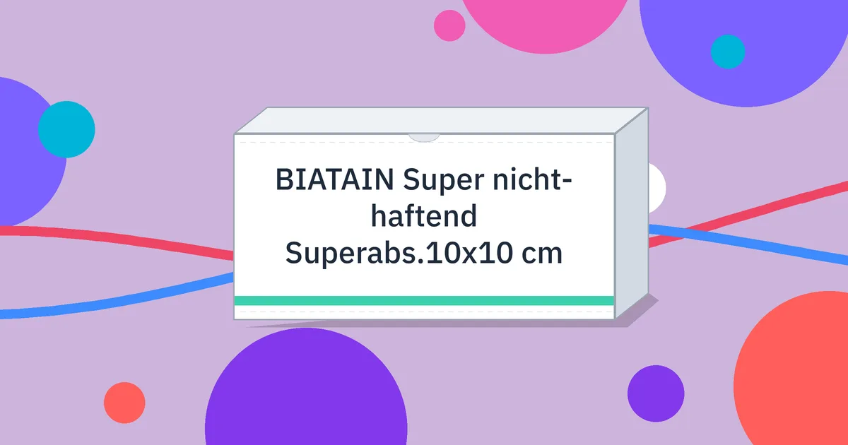 Symbolbild: Packung mit der Aufschrift BIATAIN Super nicht-haftend Superabs.10x10 cm (PZN 10122767) – Verfügbarkeit und Bezug in Apotheken in Frankfurt am Main