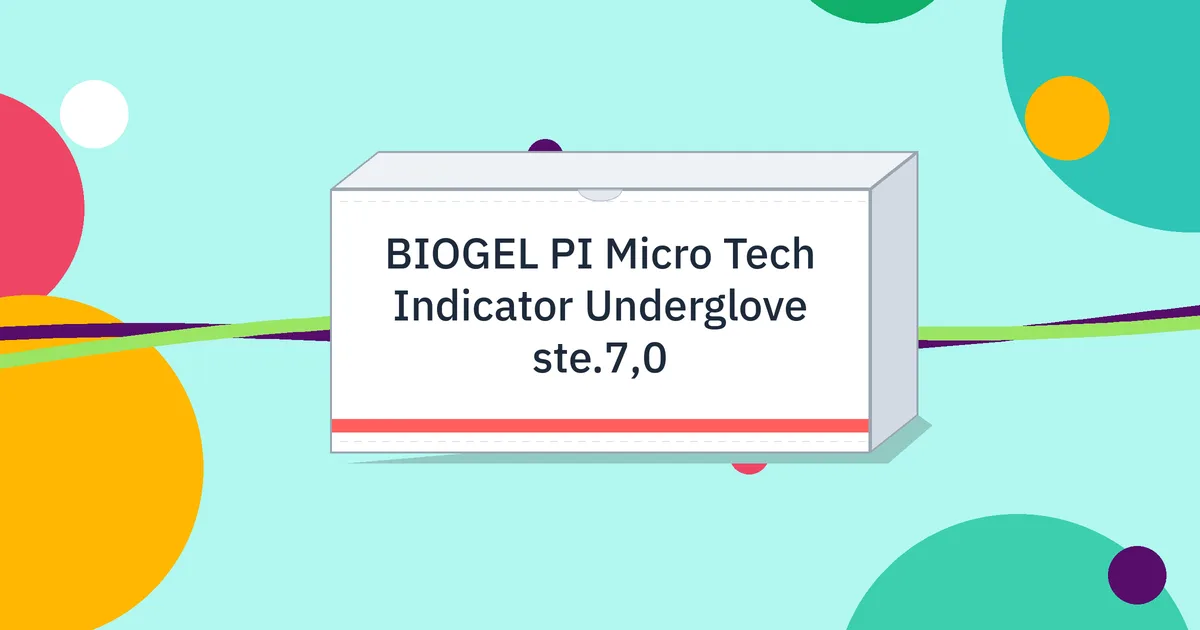 Symbolbild: Packung mit der Aufschrift BIOGEL PI Micro Tech Indicator Underglove ste.7,0 (PZN 20866925) – Verfügbarkeit und Bezug in Apotheken in Frankfurt am Main