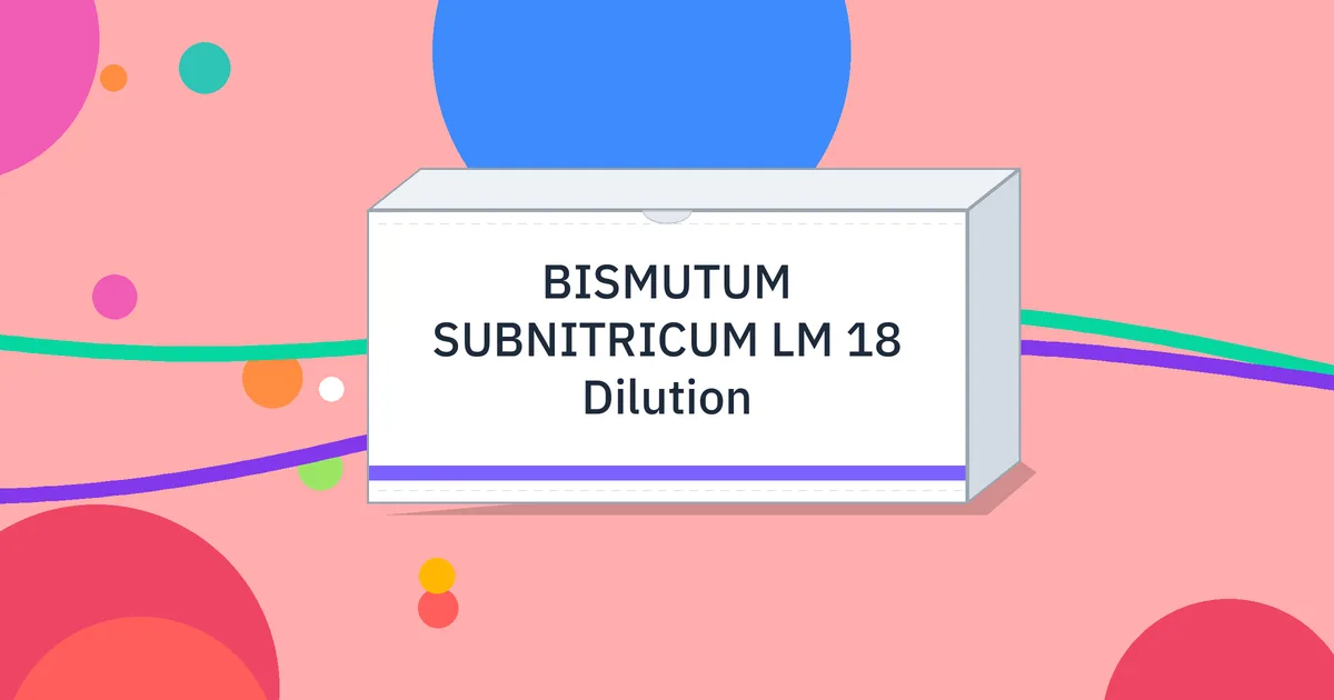 Symbolbild: Packung mit der Aufschrift BISMUTUM SUBNITRICUM LM 18 Dilution (PZN 13388767) – Verfügbarkeit und Bezug in Apotheken in Frankfurt am Main