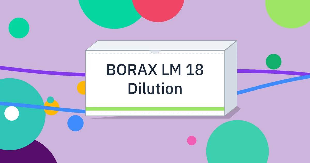 Symbolbild: Packung mit der Aufschrift BORAX LM 18 Dilution (PZN 12796197) – Verfügbarkeit und Bezug in Apotheken in Frankfurt am Main