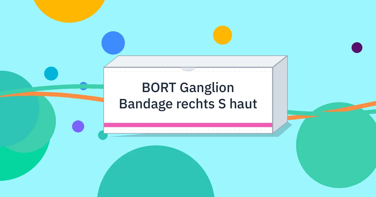 Symbolbild: Packung mit der Aufschrift BORT Ganglion Bandage rechts S haut (PZN 06084819) – Verfügbarkeit und Bezug in Apotheken in Frankfurt am Main