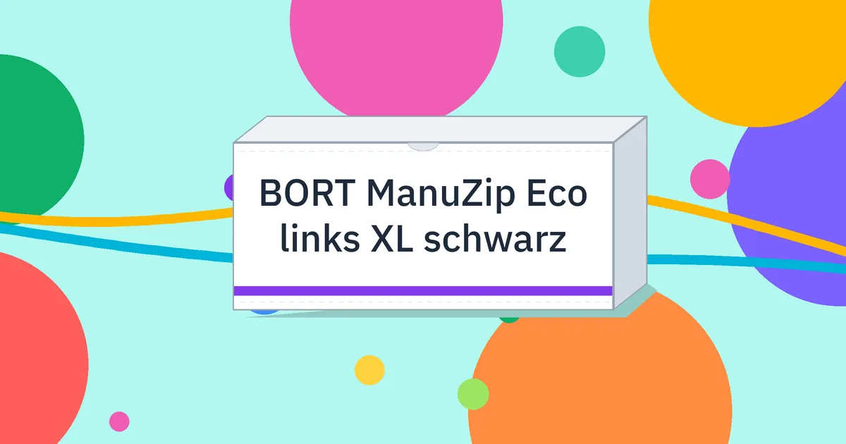 Symbolbild: Packung mit der Aufschrift BORT ManuZip Eco links XL schwarz (PZN 10995403) – Verfügbarkeit und Bezug in Apotheken in Frankfurt am Main