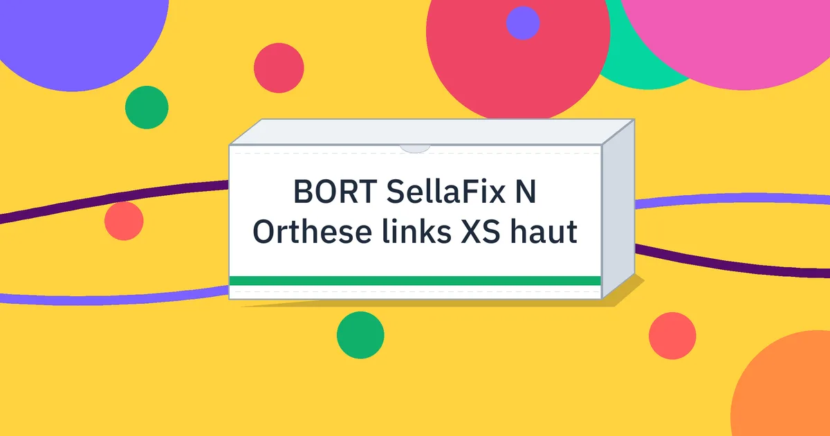 Symbolbild: Packung mit der Aufschrift BORT SellaFix N Orthese links XS haut (PZN 08522637) – Verfügbarkeit und Bezug in Apotheken in Frankfurt am Main