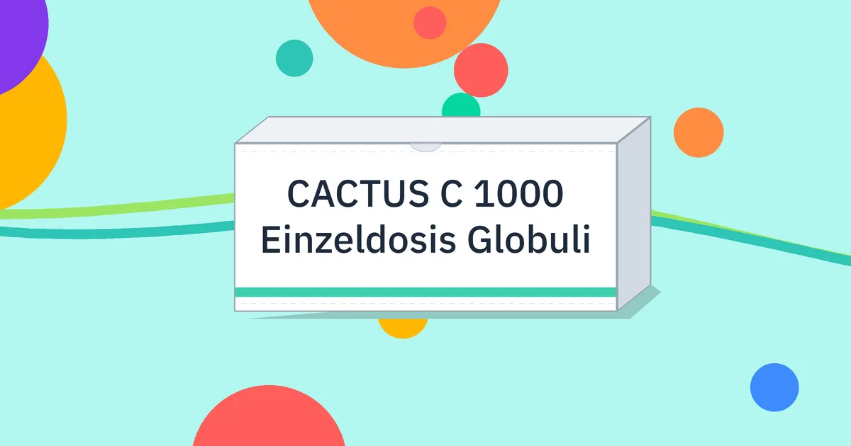 Symbolbild: Packung mit der Aufschrift CACTUS C 1000 Einzeldosis Globuli (PZN 02693533) – Verfügbarkeit und Bezug in Apotheken in Frankfurt am Main