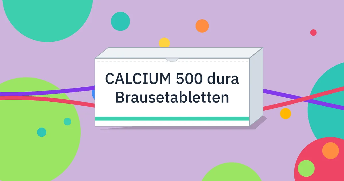 Symbolbild: Packung mit der Aufschrift CALCIUM 500 dura Brausetabletten (PZN 07730256) – Verfügbarkeit und Bezug in Apotheken in Frankfurt am Main