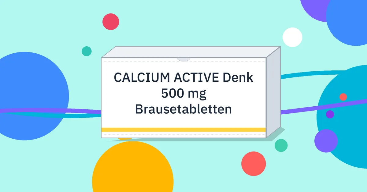 Symbolbild: Packung mit der Aufschrift CALCIUM ACTIVE Denk 500 mg Brausetabletten (PZN 11053985) – Verfügbarkeit und Bezug in Apotheken in Frankfurt am Main
