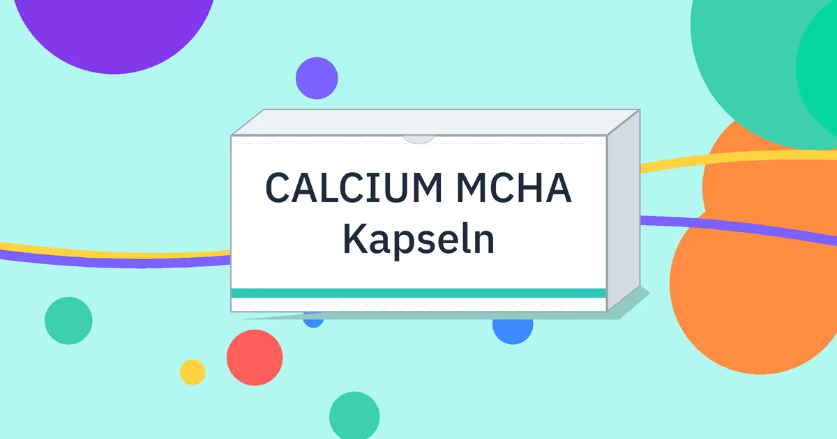 Symbolbild: Packung mit der Aufschrift CALCIUM MCHA Kapseln (PZN 16381257) – Verfügbarkeit und Bezug in Apotheken in Frankfurt am Main