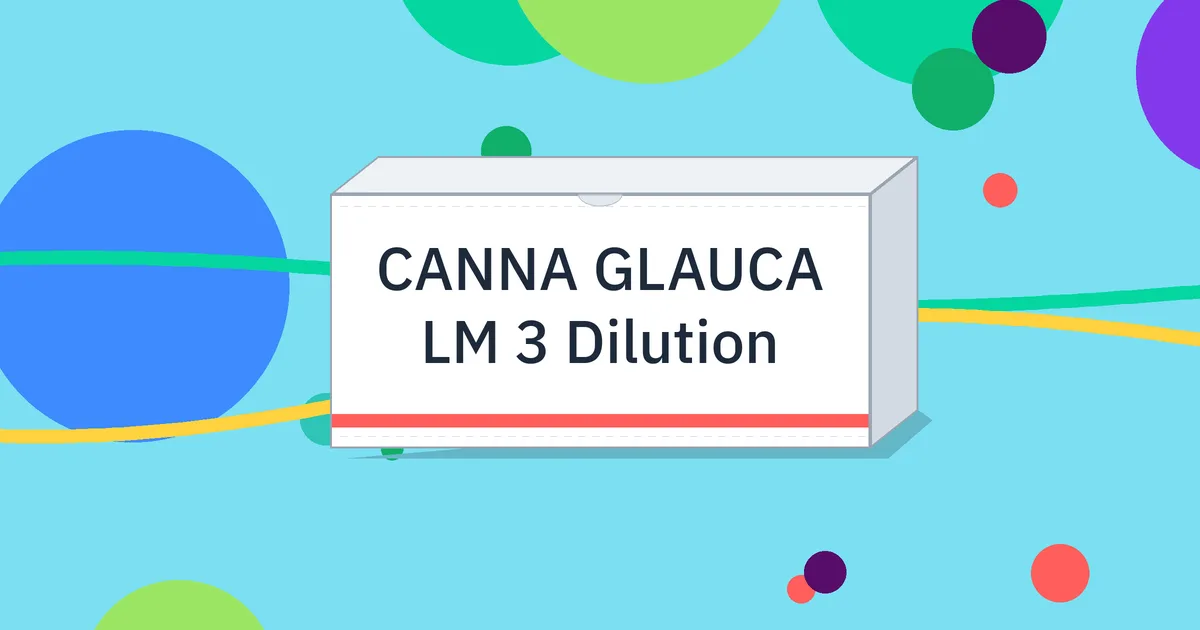 Symbolbild: Packung mit der Aufschrift CANNA GLAUCA LM 3 Dilution (PZN 13412879) – Verfügbarkeit und Bezug in Apotheken in Frankfurt am Main