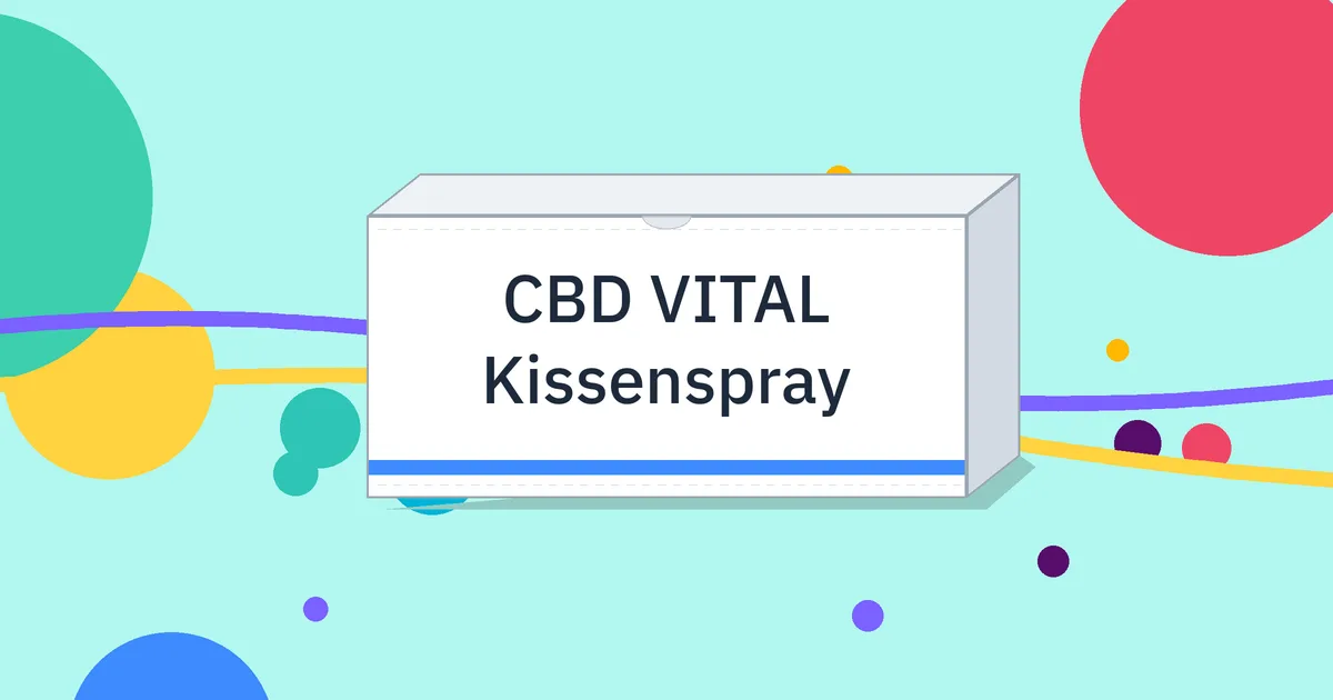 Symbolbild: Packung mit der Aufschrift CBD VITAL Kissenspray (PZN 20919633) – Verfügbarkeit und Bezug in Apotheken in Frankfurt am Main