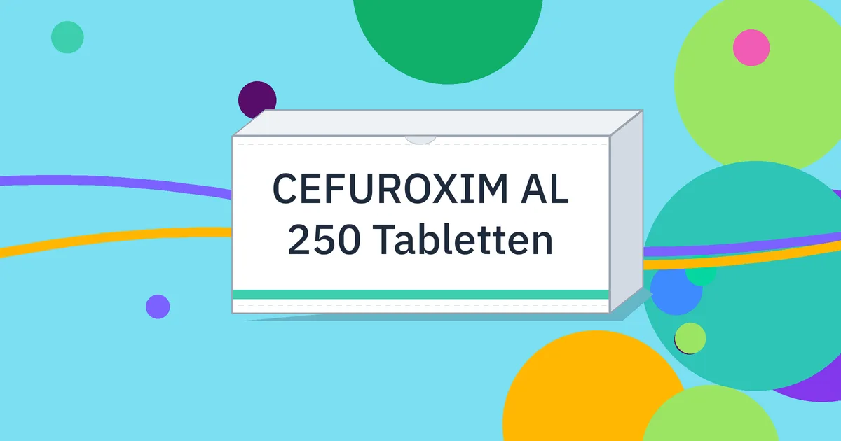 Symbolbild: Packung mit der Aufschrift CEFUROXIM AL 250 Tabletten (PZN 00271302) – Verfügbarkeit und Bezug in Apotheken in Frankfurt am Main
