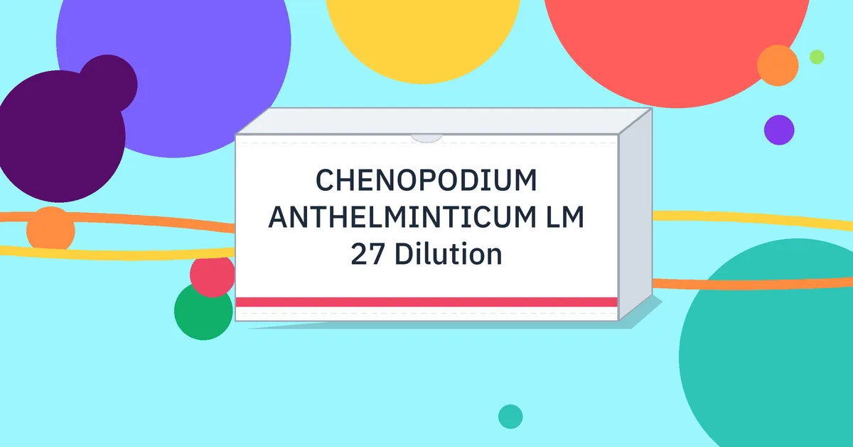 Symbolbild: Packung mit der Aufschrift CHENOPODIUM ANTHELMINTICUM LM 27 Dilution (PZN 13441007) – Verfügbarkeit und Bezug in Apotheken in Frankfurt am Main