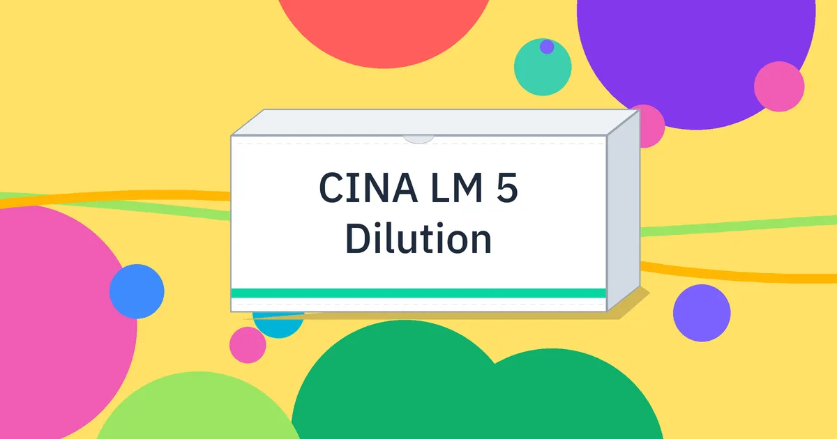 Symbolbild: Packung mit der Aufschrift CINA LM 5 Dilution (PZN 12819432) – Verfügbarkeit und Bezug in Apotheken in Frankfurt am Main
