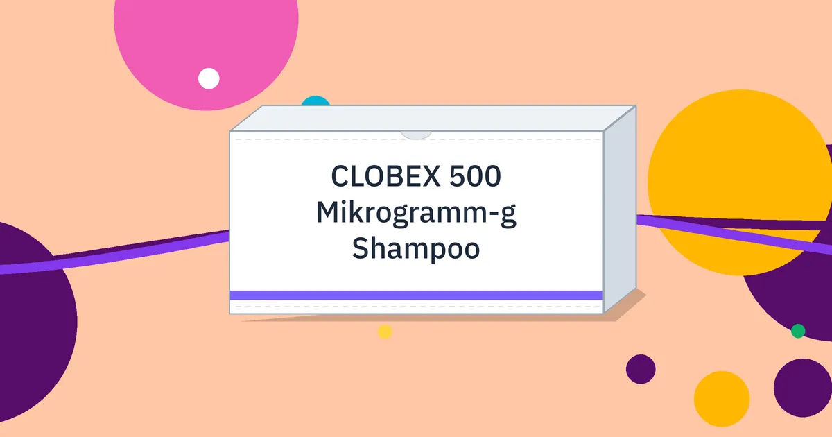 Symbolbild: Packung mit der Aufschrift CLOBEX 500 Mikrogramm-g Shampoo (PZN 16085056) – Verfügbarkeit und Bezug in Apotheken in Frankfurt am Main