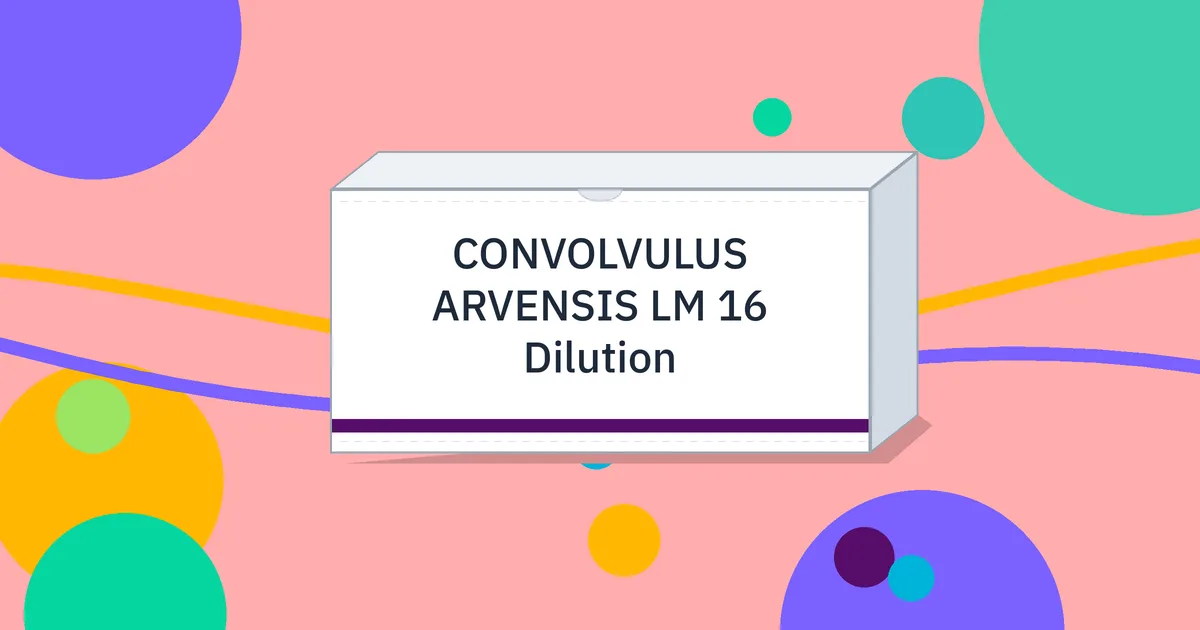 Symbolbild: Packung mit der Aufschrift CONVOLVULUS ARVENSIS LM 16 Dilution (PZN 13450207) – Verfügbarkeit und Bezug in Apotheken in Frankfurt am Main