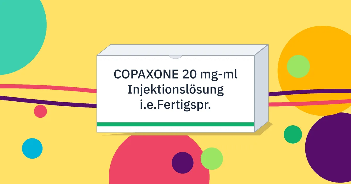 Symbolbild: Packung mit der Aufschrift COPAXONE 20 mg-ml Injektionslösung i.e.Fertigspr. (PZN 05026441) – Verfügbarkeit und Bezug in Apotheken in Frankfurt am Main