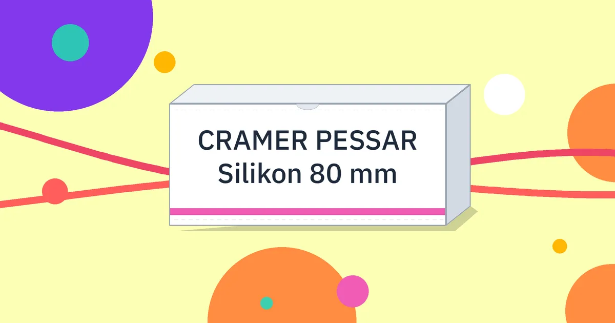 Symbolbild: Packung mit der Aufschrift CRAMER PESSAR Silikon 80 mm (PZN 04022530) – Verfügbarkeit und Bezug in Apotheken in Frankfurt am Main