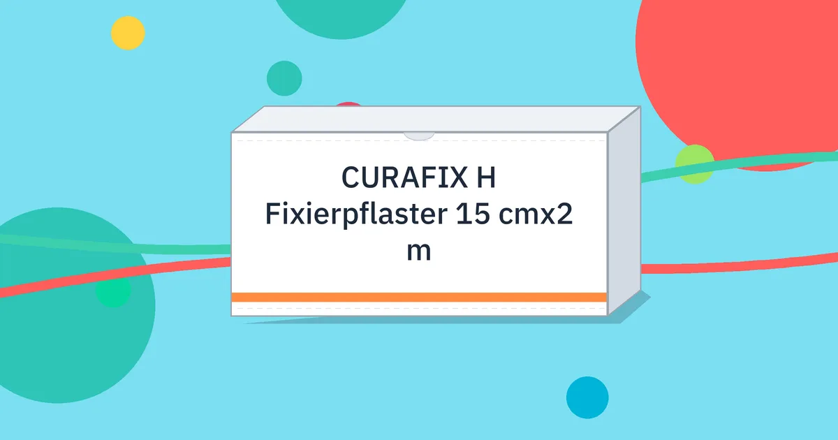 Symbolbild: Packung mit der Aufschrift CURAFIX H Fixierpflaster 15 cmx2 m (PZN 09305994) – Verfügbarkeit und Bezug in Apotheken in Frankfurt am Main
