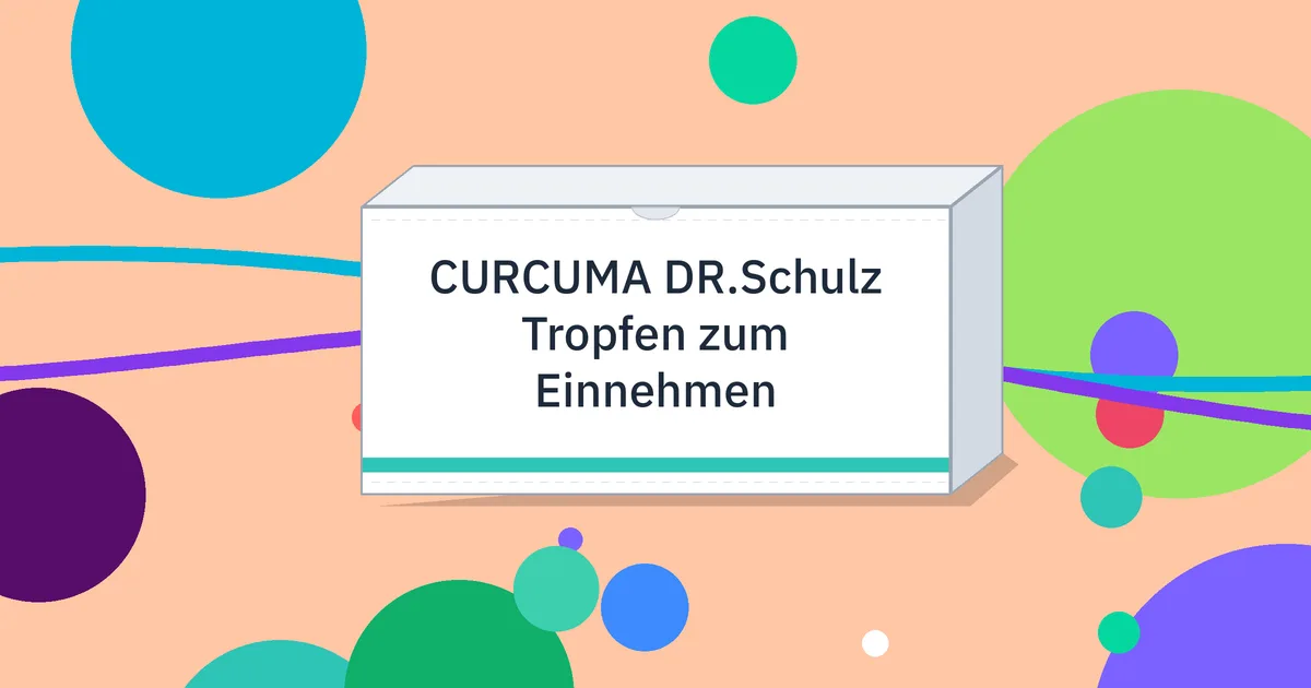 Symbolbild: Packung mit der Aufschrift CURCUMA DR.Schulz Tropfen zum Einnehmen (PZN 16383724) – Verfügbarkeit und Bezug in Apotheken in Frankfurt am Main
