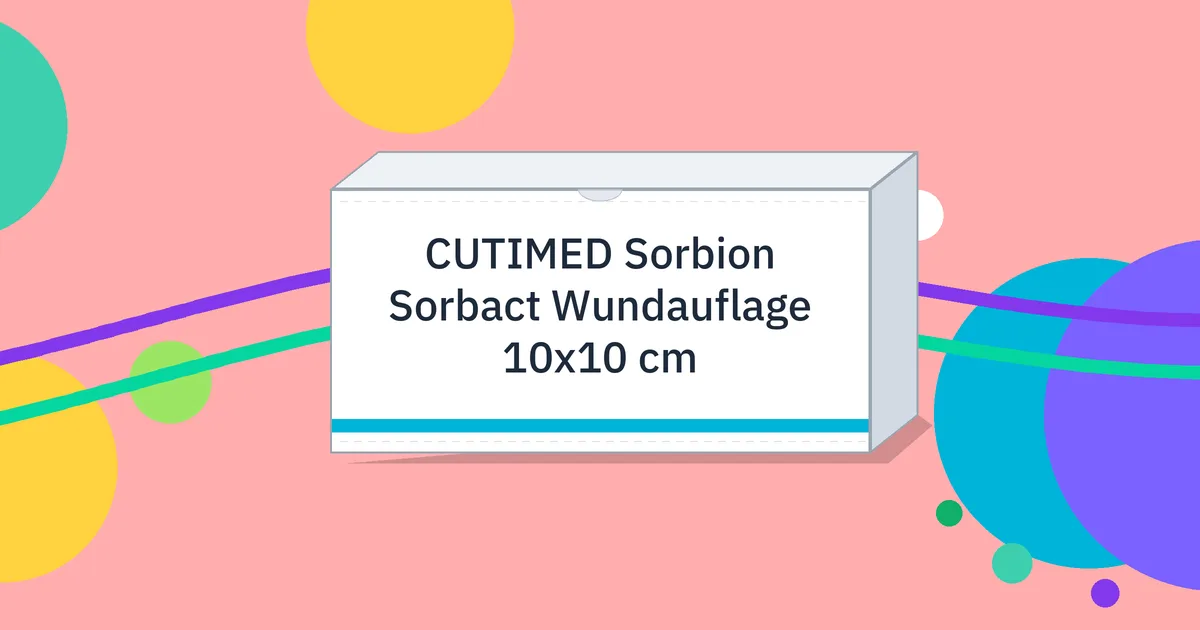 Symbolbild: Packung mit der Aufschrift CUTIMED Sorbion Sorbact Wundauflage 10x10 cm (PZN 19347278) – Verfügbarkeit und Bezug in Apotheken in Frankfurt am Main