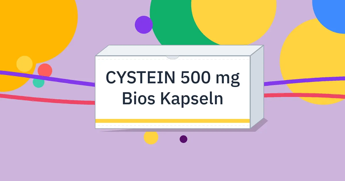 Symbolbild: Packung mit der Aufschrift CYSTEIN 500 mg Bios Kapseln (PZN 10523348) – Verfügbarkeit und Bezug in Apotheken in Frankfurt am Main