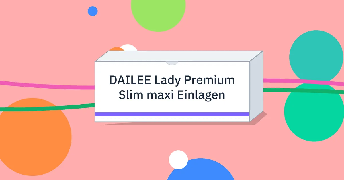 Symbolbild: Packung mit der Aufschrift DAILEE Lady Premium Slim maxi Einlagen (PZN 16142877) – Verfügbarkeit und Bezug in Apotheken in Frankfurt am Main
