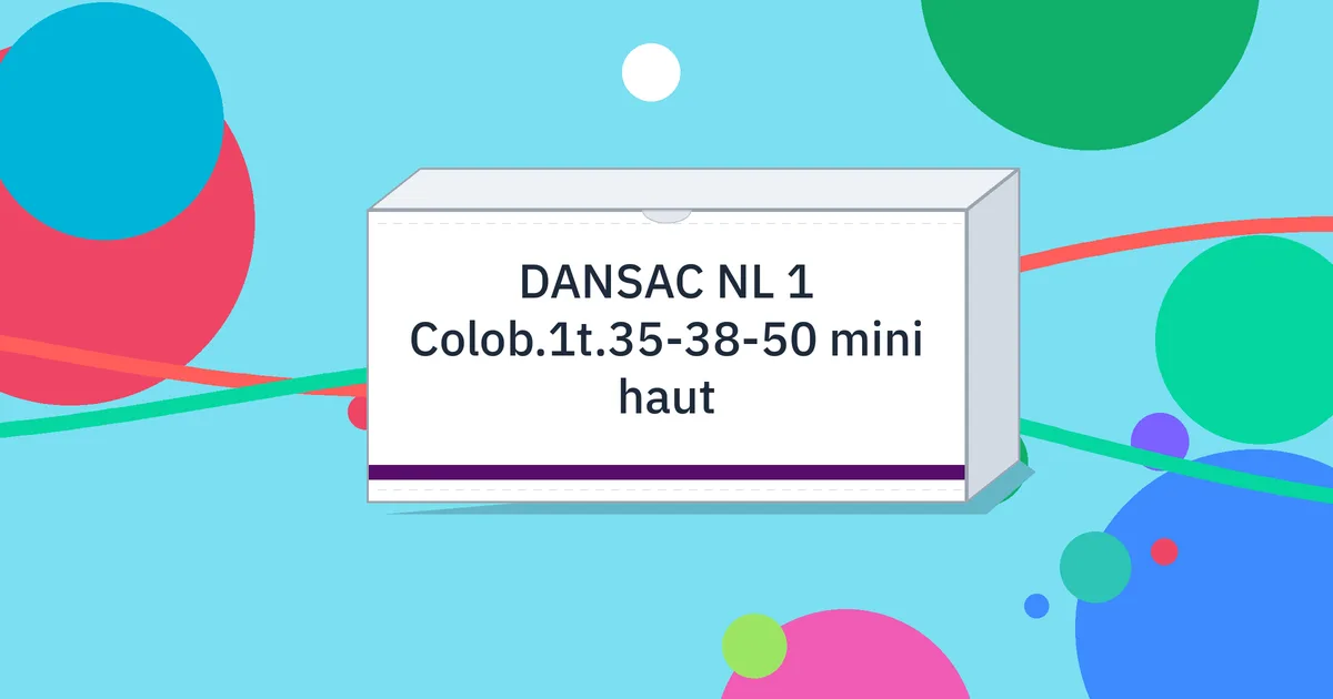 Symbolbild: Packung mit der Aufschrift DANSAC NL 1 Colob.1t.35-38-50 mini haut (PZN 08843301) – Verfügbarkeit und Bezug in Apotheken in Frankfurt am Main