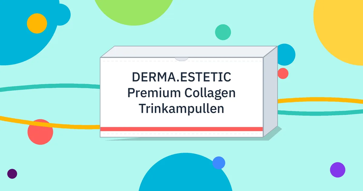 Symbolbild: Packung mit der Aufschrift DERMA.ESTETIC Premium Collagen Trinkampullen (PZN 14254566) – Verfügbarkeit und Bezug in Apotheken in Frankfurt am Main
